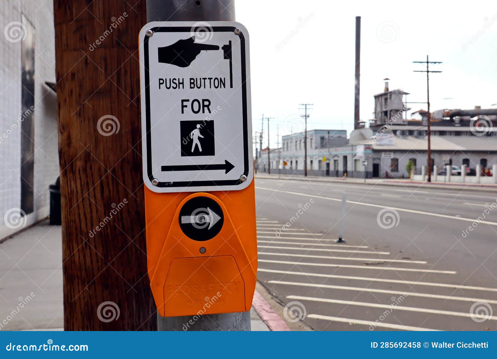 Pedestrian Push Button for Walk Signal Stock Photo - Image of pressing ...