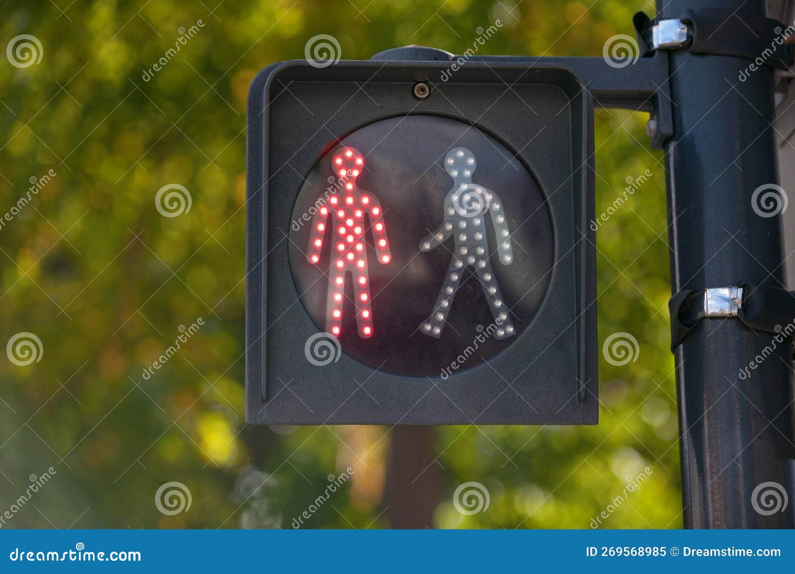 Pedestrian red light stock image. Image of warning, crosswalk - 269568985