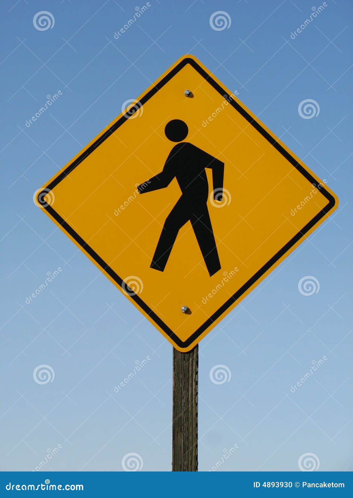 Pedestrian road sign stock photo. Image of black, crossing - 4893930