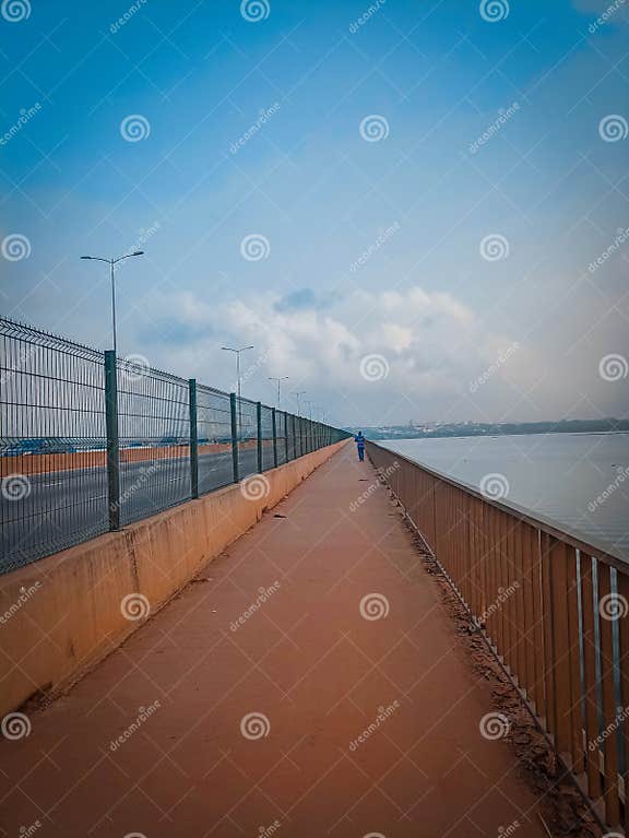 Pedestrian Section on the HKB Bridge in Abidjan Stock Photo - Image of ...