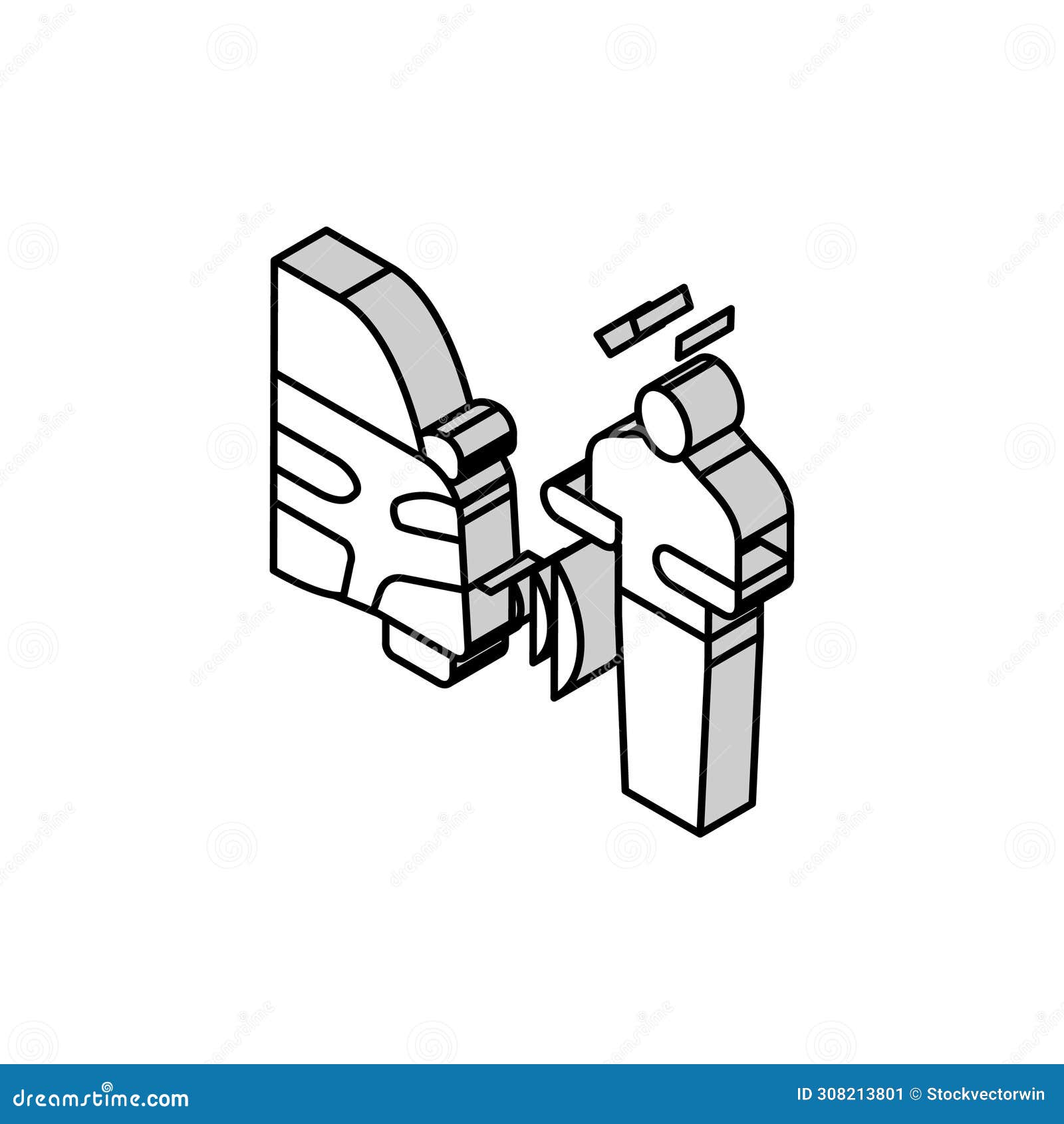 Pedestrian Sensor Isometric Icon Vector Illustration Stock Vector ...