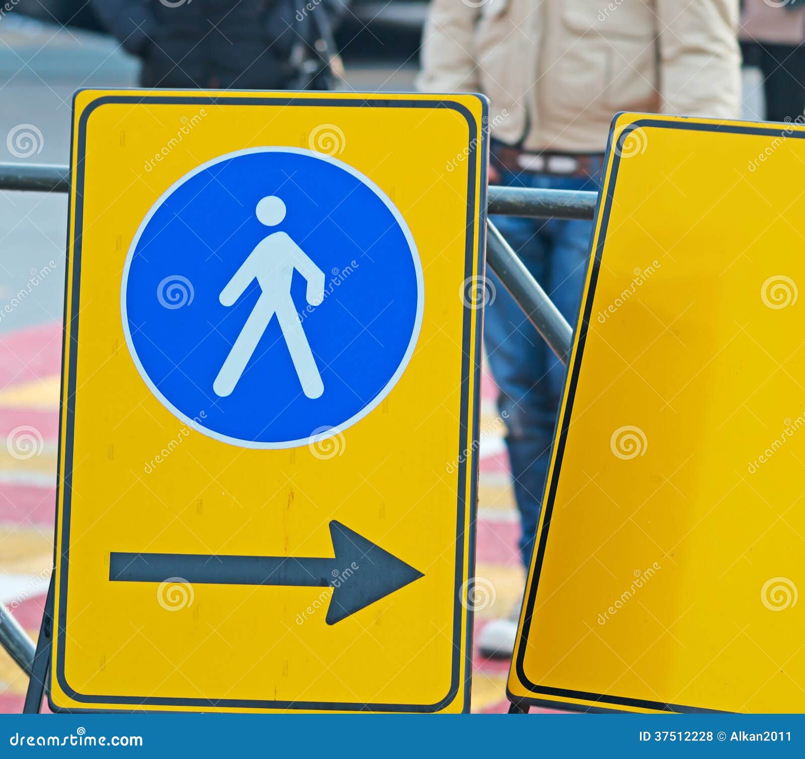 Pedestrian sign stock photo. Image of progress, urban - 37512228