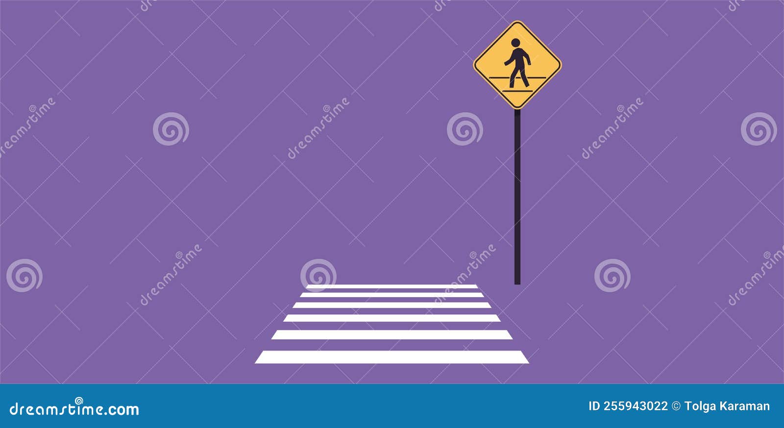 Pedestrian Sign and Traffic Road Sign. Stock Vector - Illustration of ...