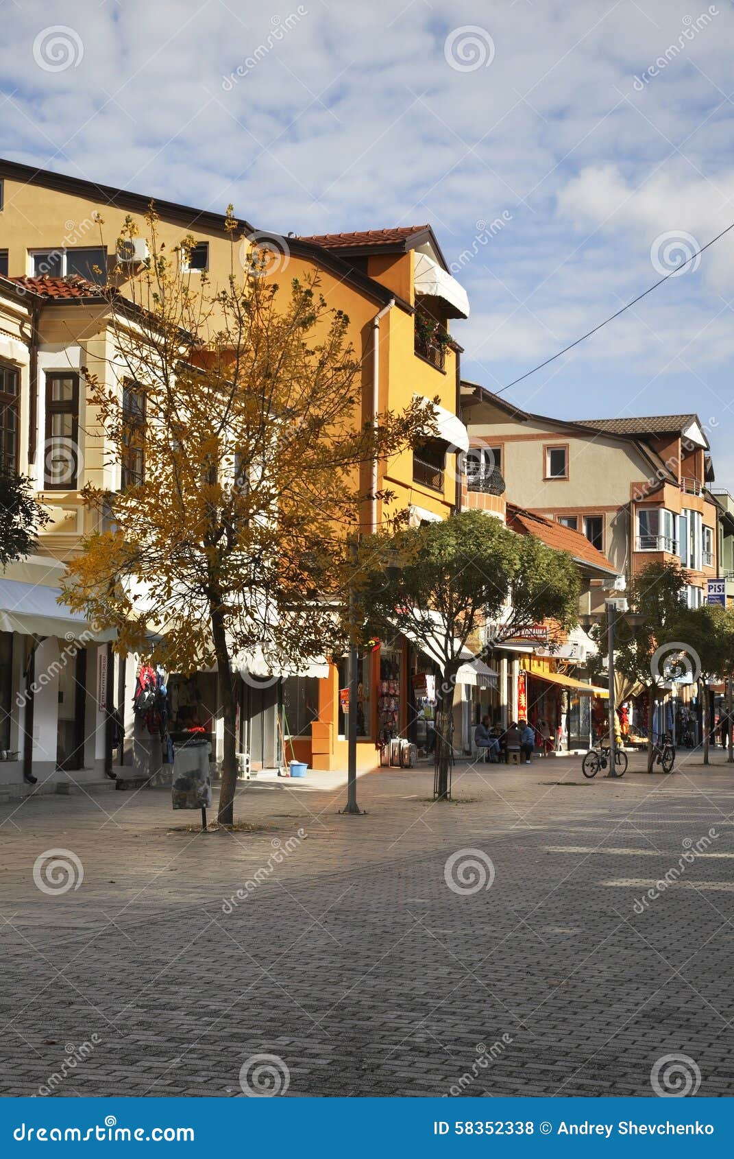 Pedestrian Street in Ohrid. Macedonia Editorial Stock Photo - Image of ...