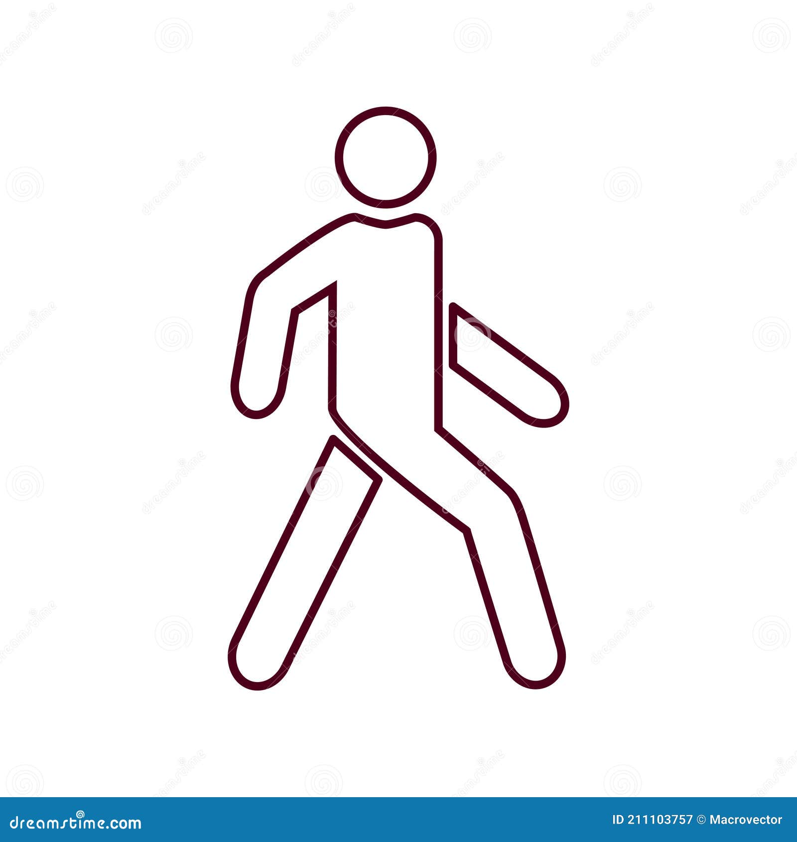 Pedestrian Flat Icon stock vector. Illustration of decorative - 211103757