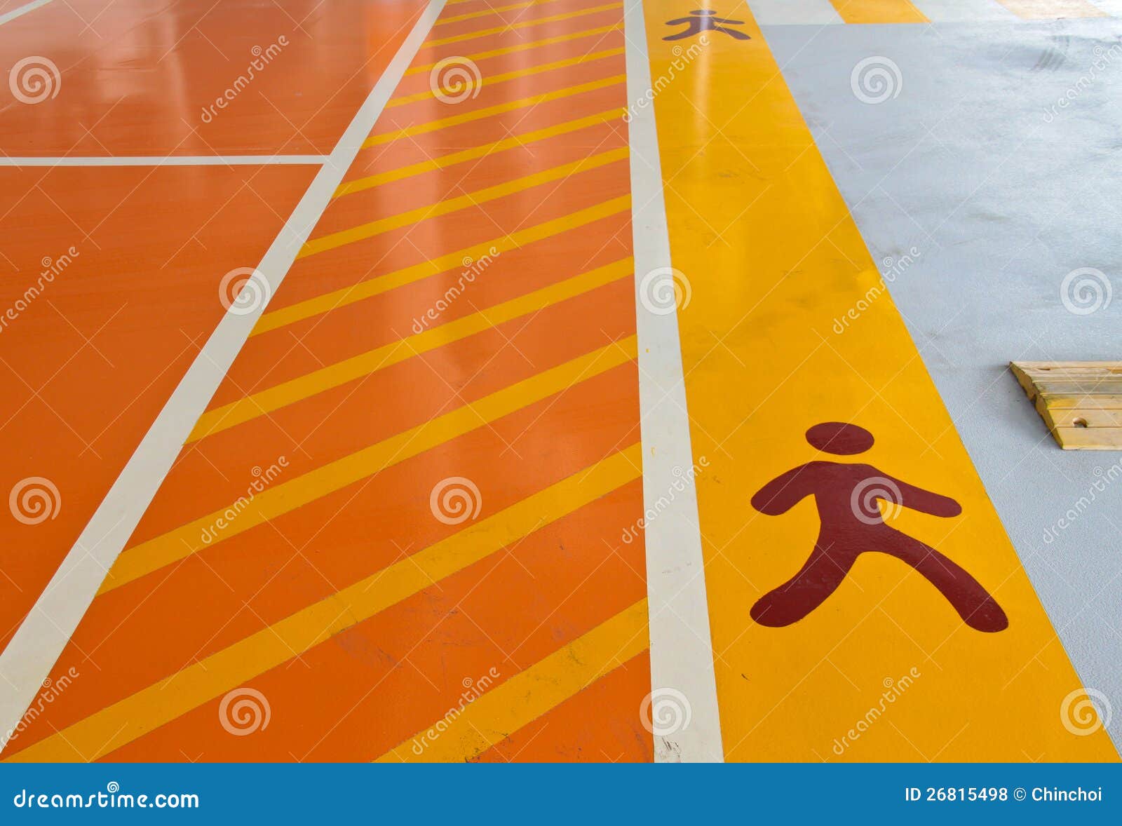Pedestrian Track at a Parking Lot Stock Photo - Image of transportation ...