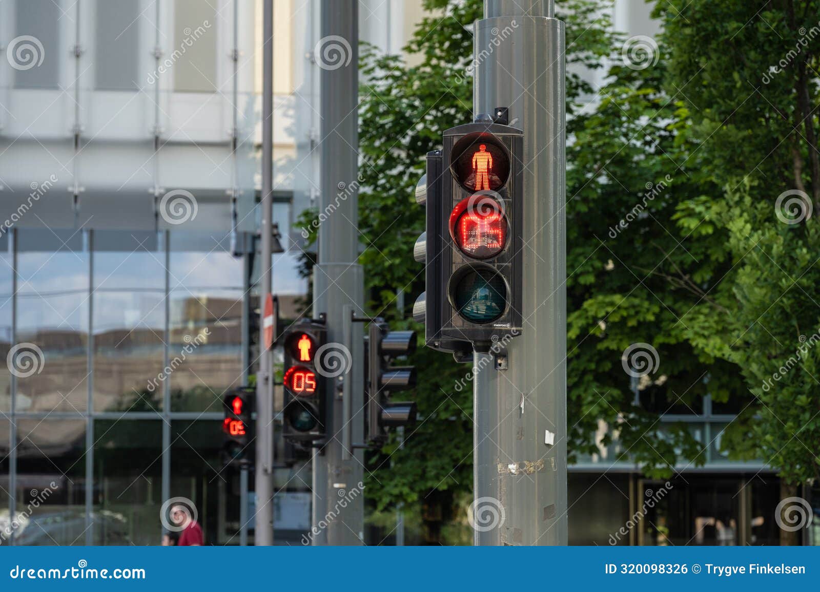 Pedestrian Traffic Light Counting Down Till the Next Green Light ...
