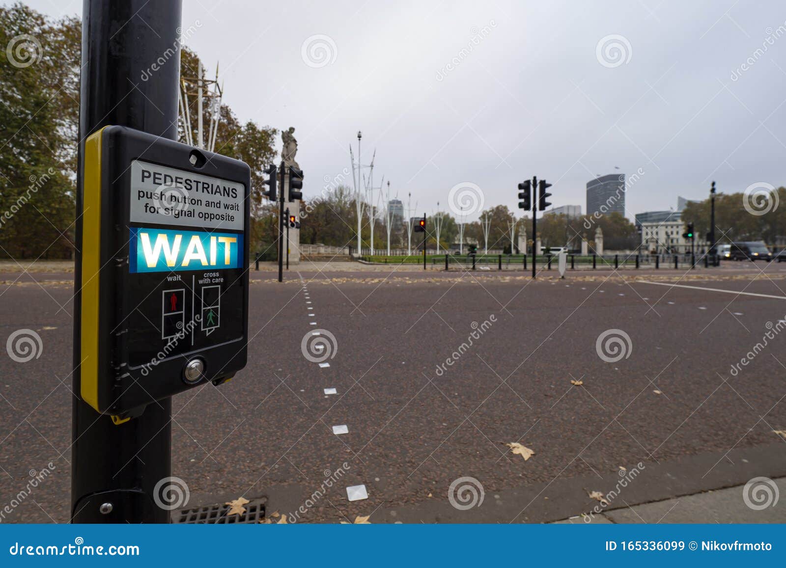 Pedestrian Traffic Light on a Crosswalk Stock Image - Image of ...