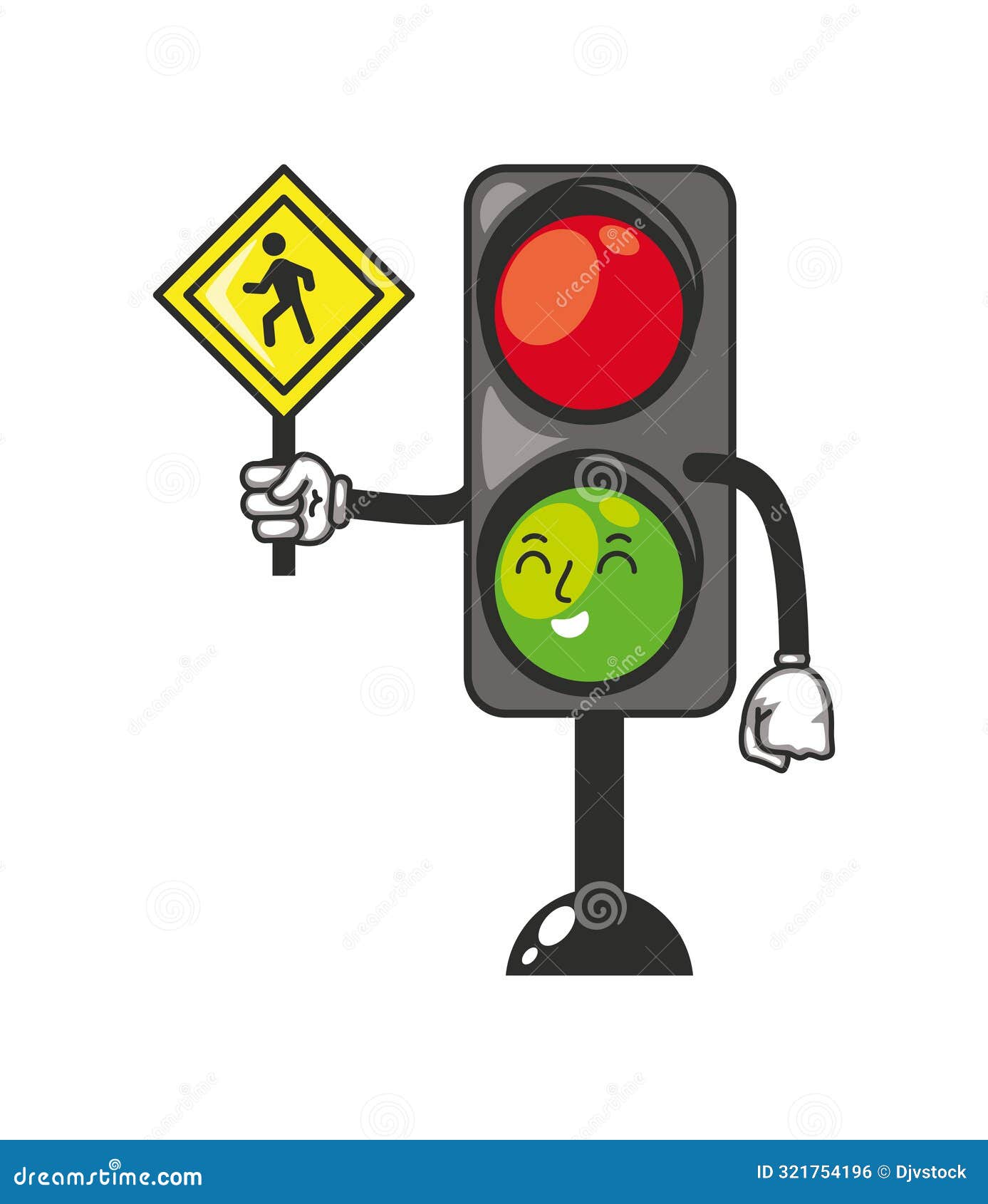 Pedestrian Traffic Light Walk Signal Stock Vector - Illustration of ...