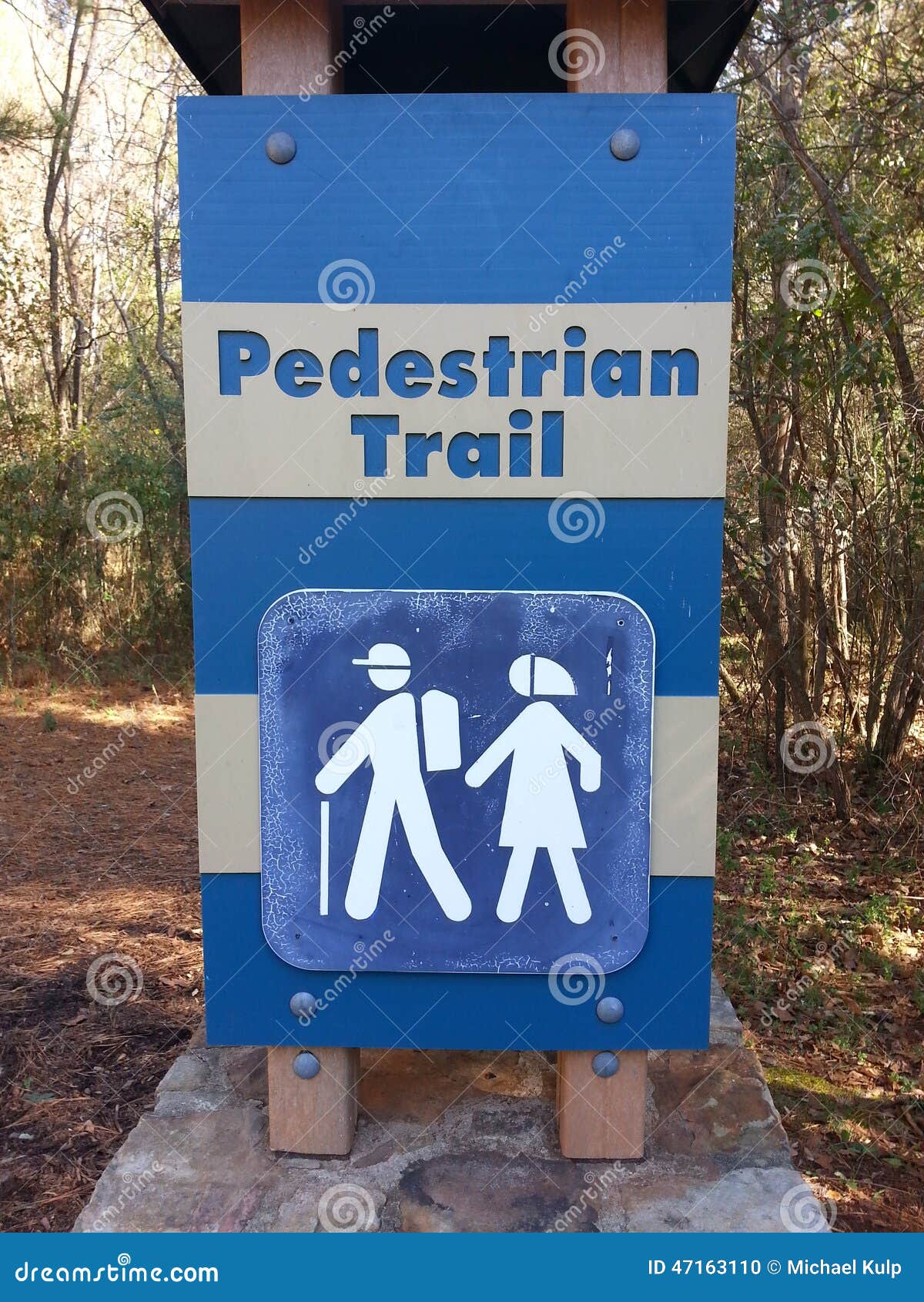 Pedestrian Trail Covered With Roof. Wooden Bridge Construction. Bridge ...
