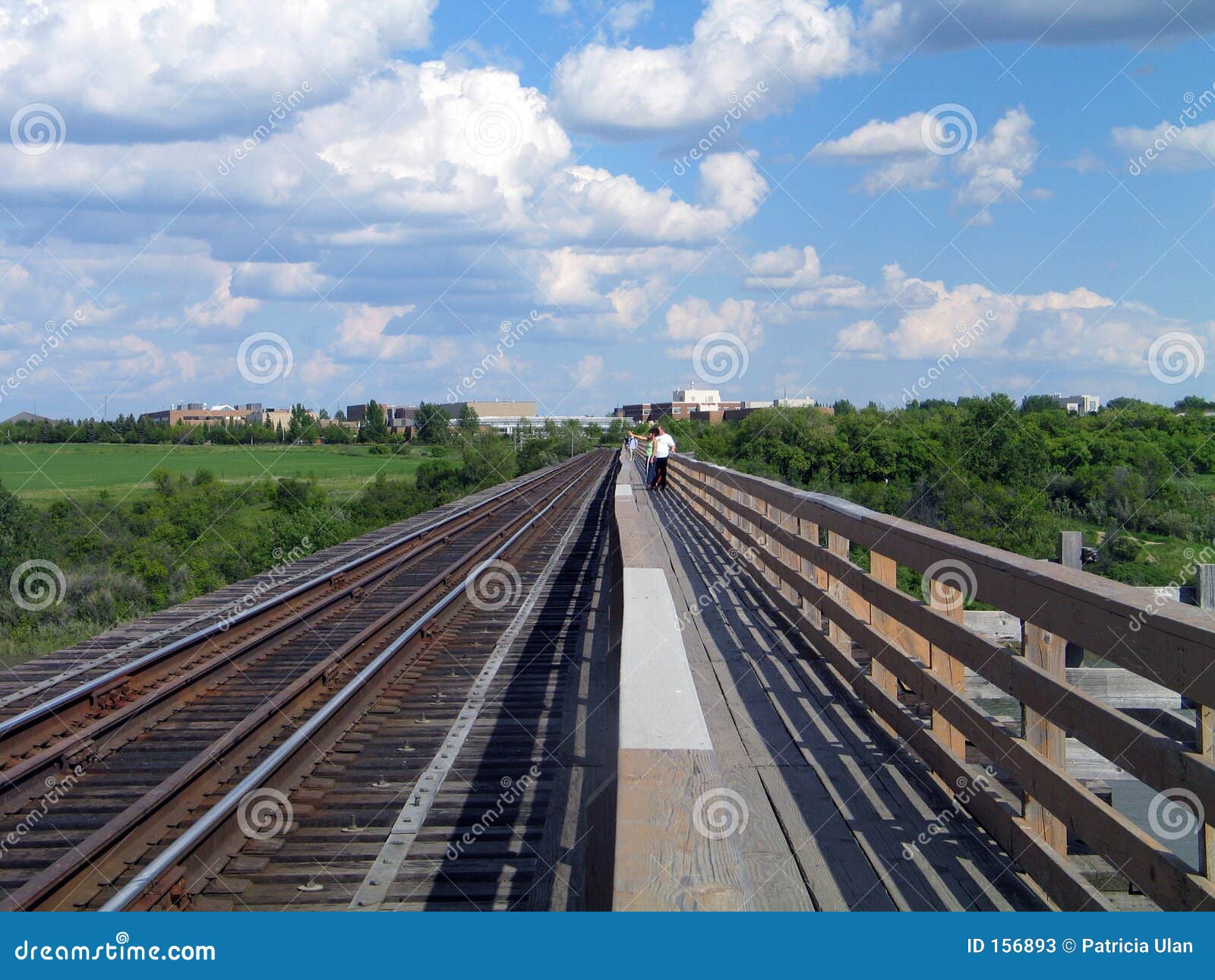 Pedestrian Train bridge stock image. Image of perspective - 156893