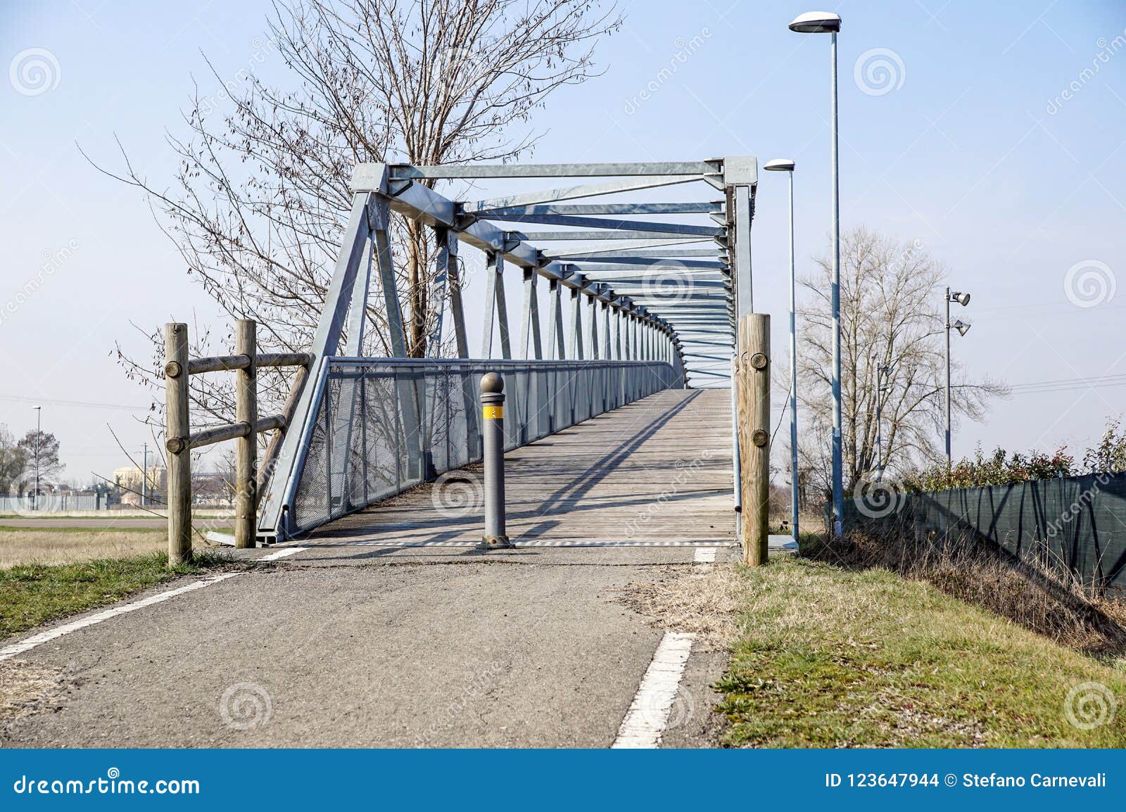 Pedestrian Transition Over the Highway Stock Photo - Image of ...