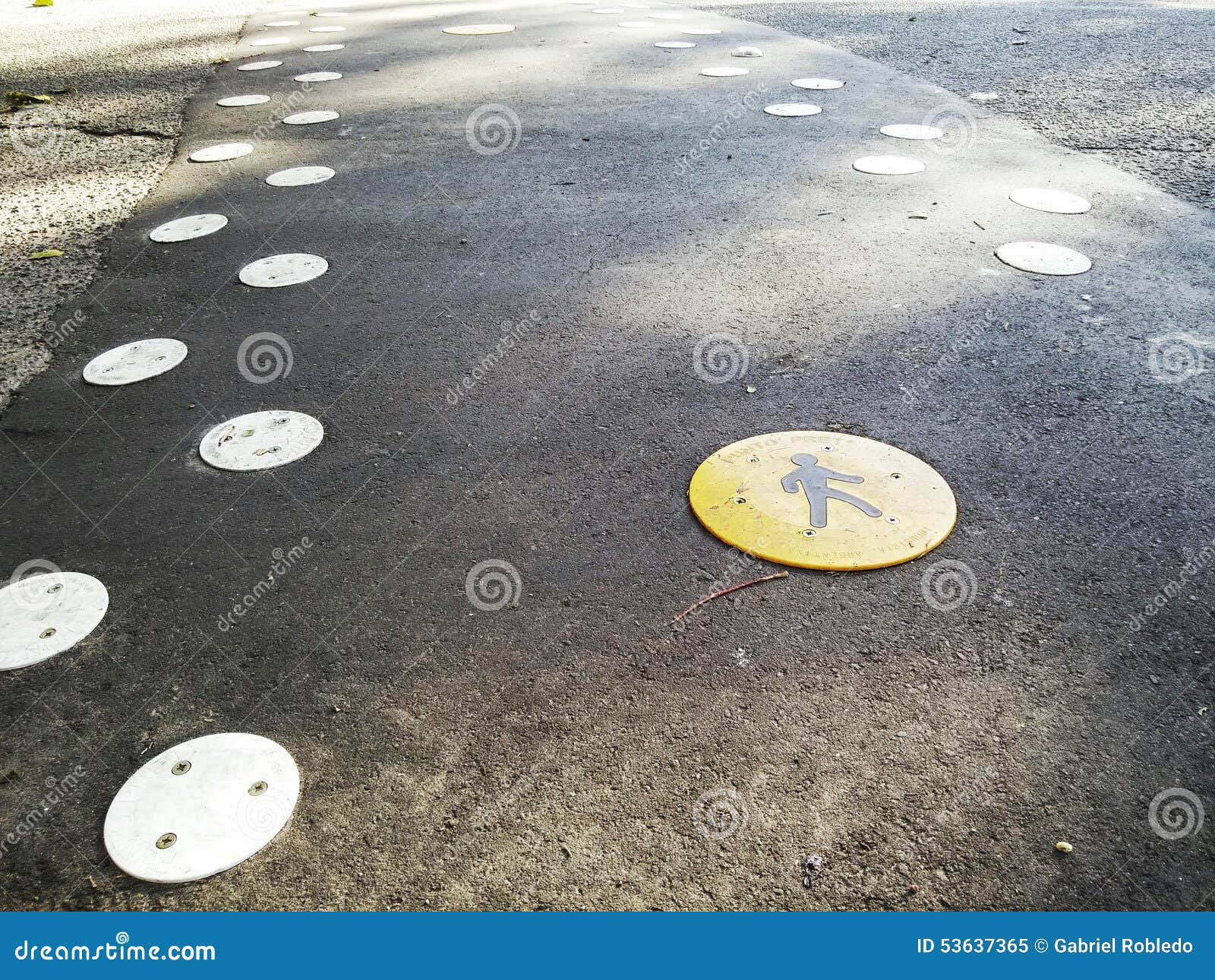 Pedestrian walk stock image. Image of walk, circle, street - 53637365