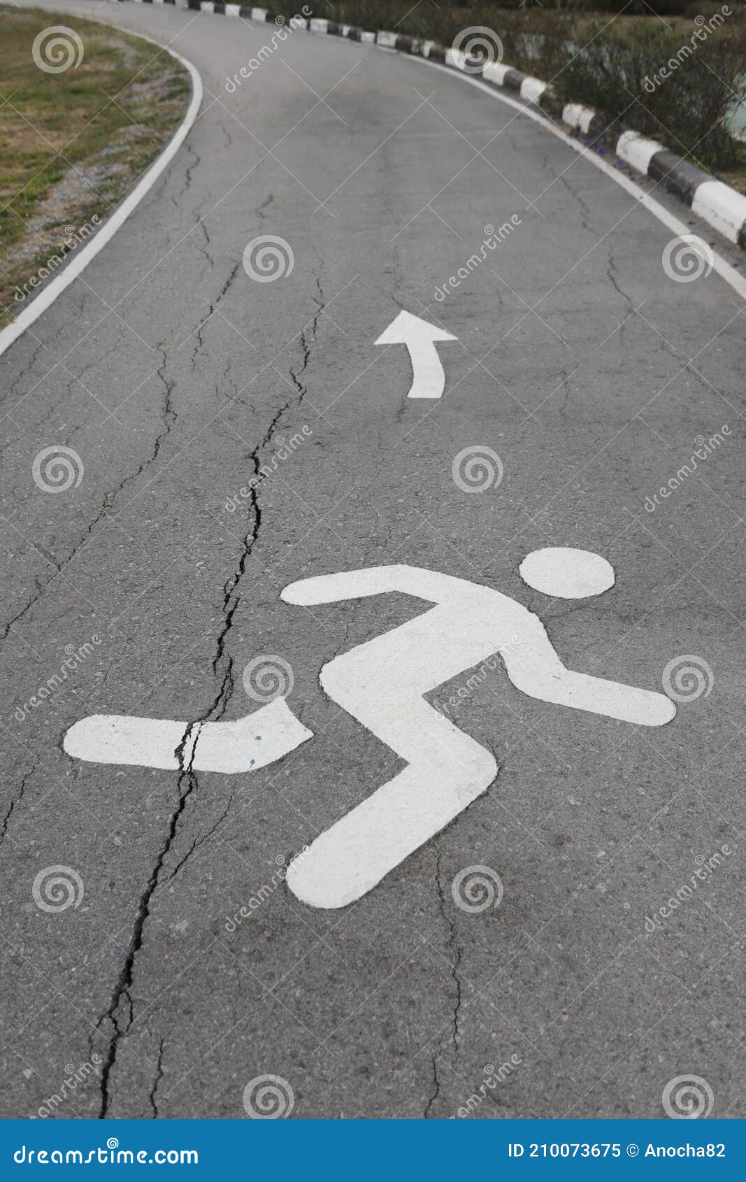 Pedestrian Walk Sign on Walkway Stock Image - Image of concepts ...