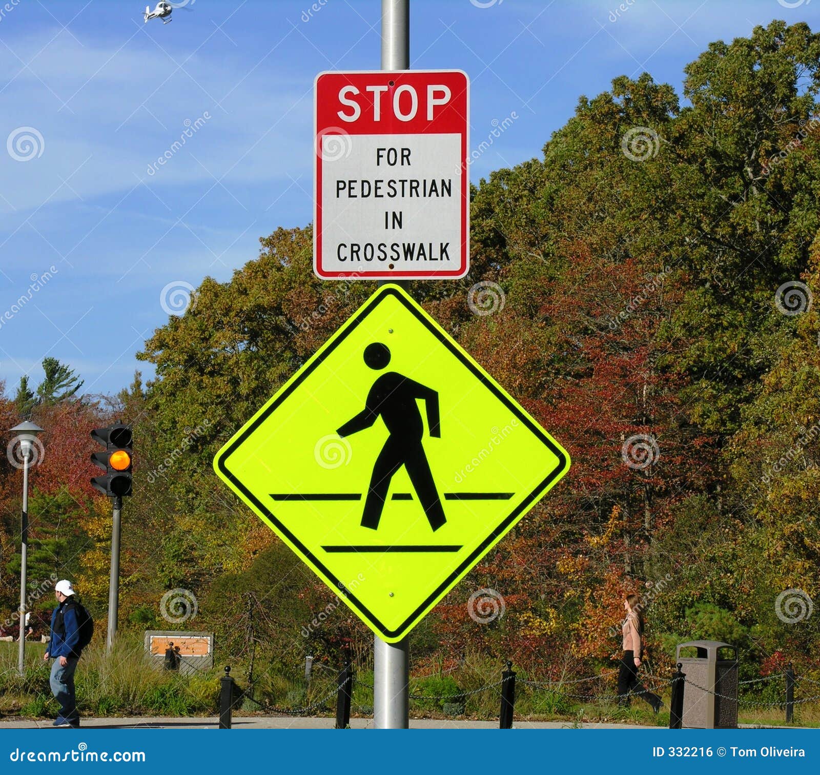 Pedestrian Walking Lane Walkway Footpath Road Sign On Pole Post, Large ...