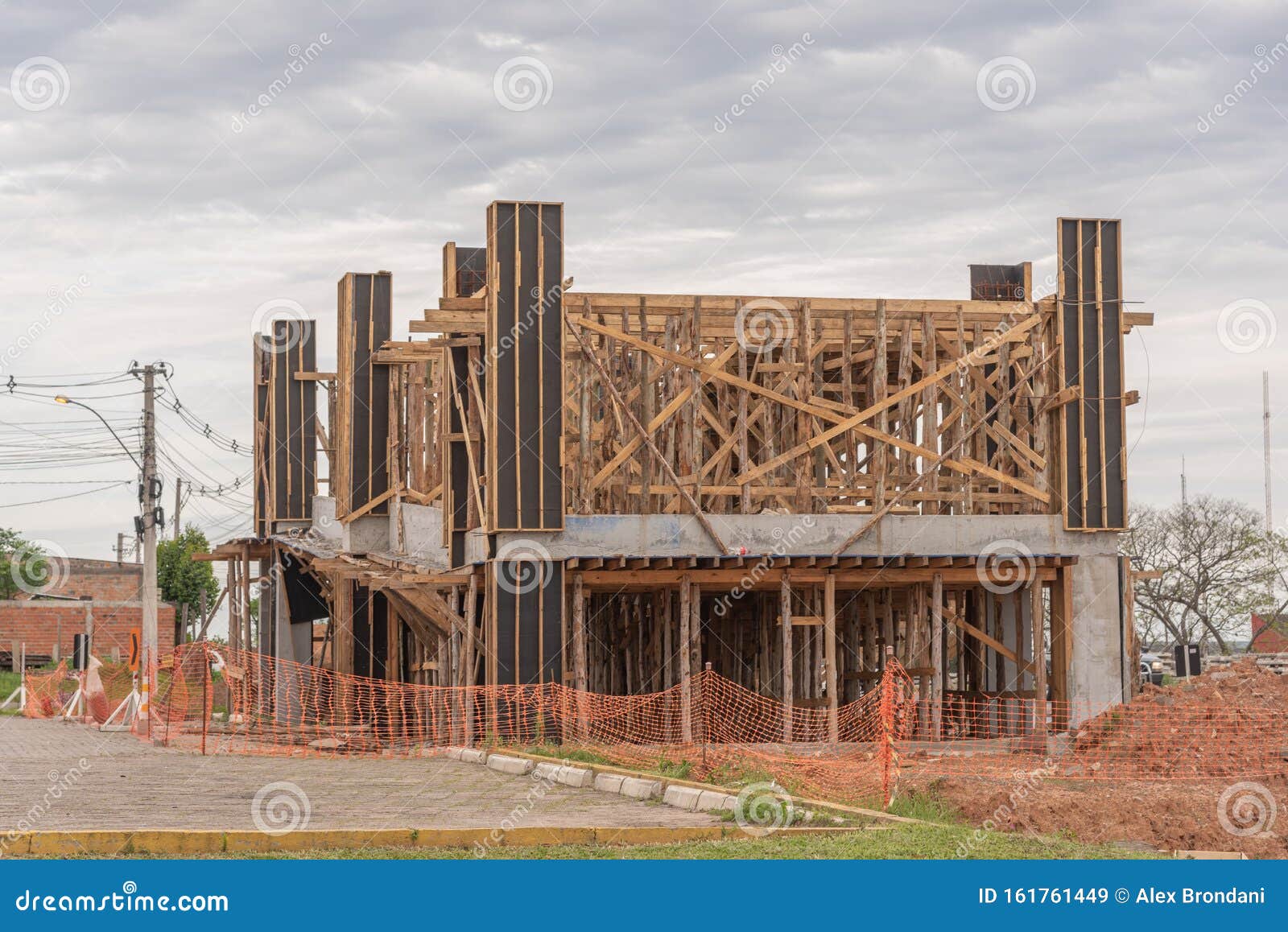 Pedestrian Walkway Over Highway Under Construction 02 Stock Image ...