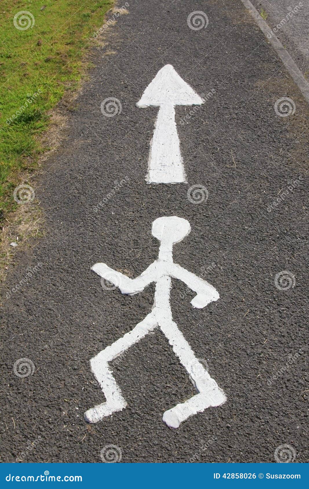 Pedestrian walkway stock photo. Image of marks, paint - 42858026