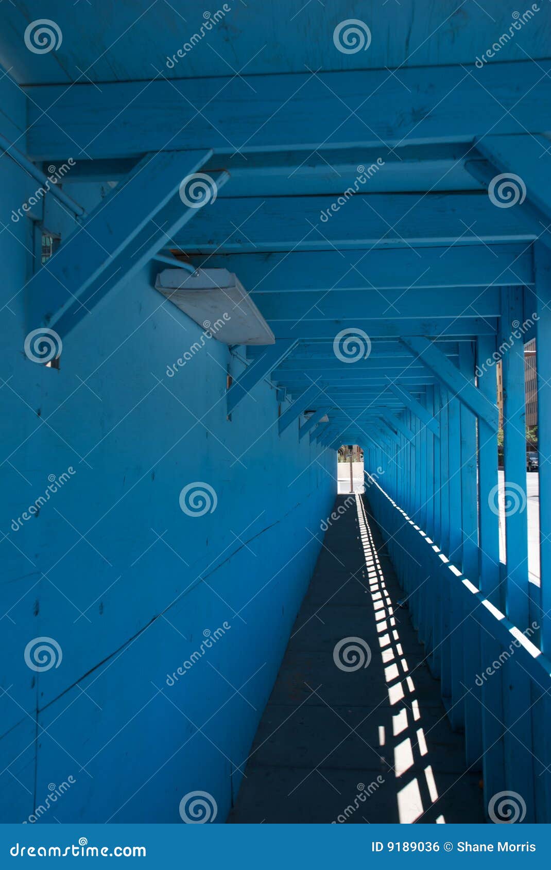 Pedestrian Walkway in Urban Construction Area Stock Photo - Image of ...