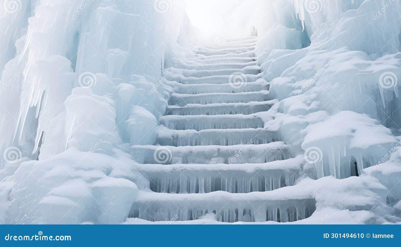 Pedestrian Walkways Obstructed, Covered in Layers of Thick Snow.AI ...