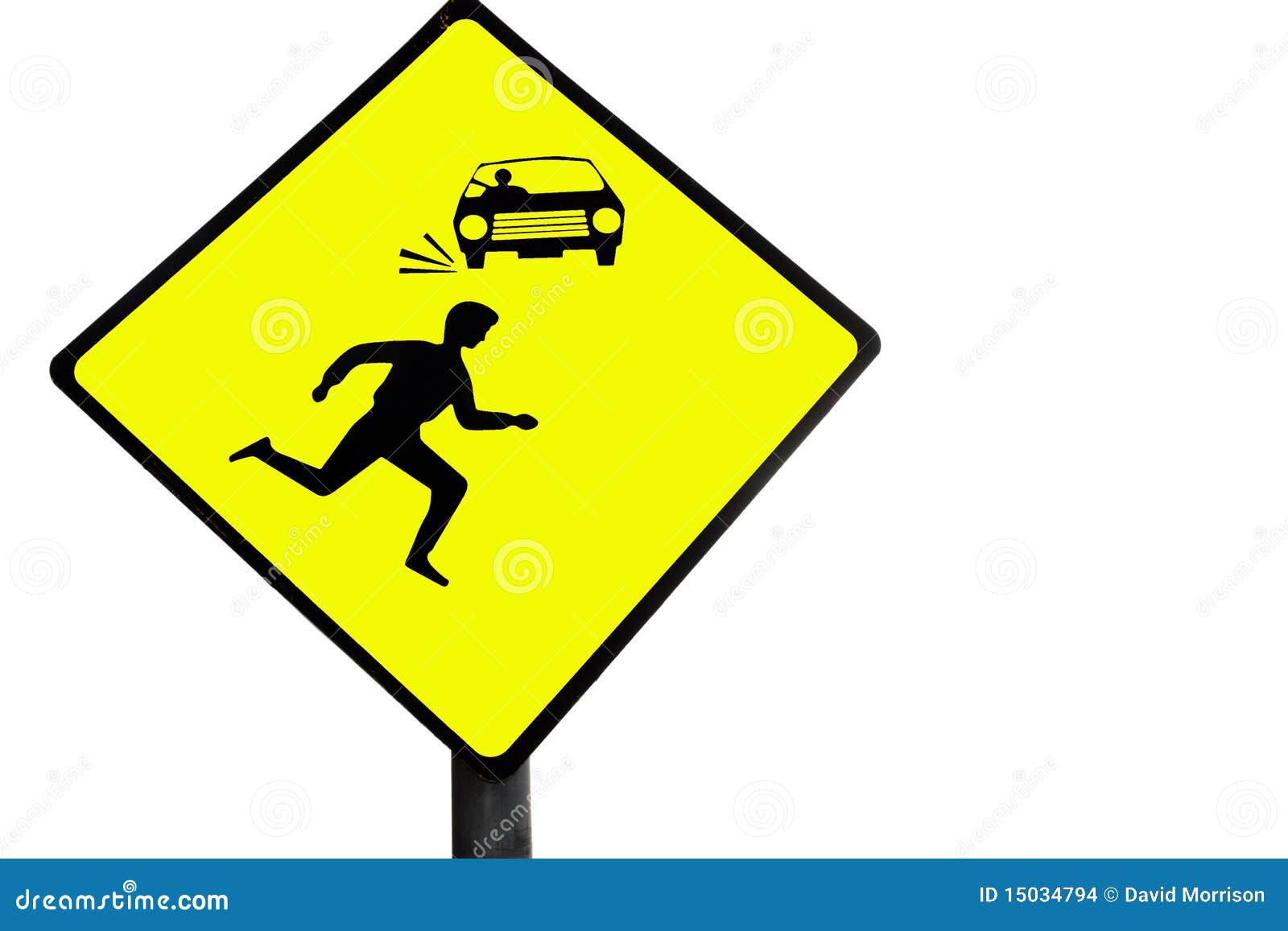 Pedestrian Warning Sign Cartoon Vector | CartoonDealer.com #1434401
