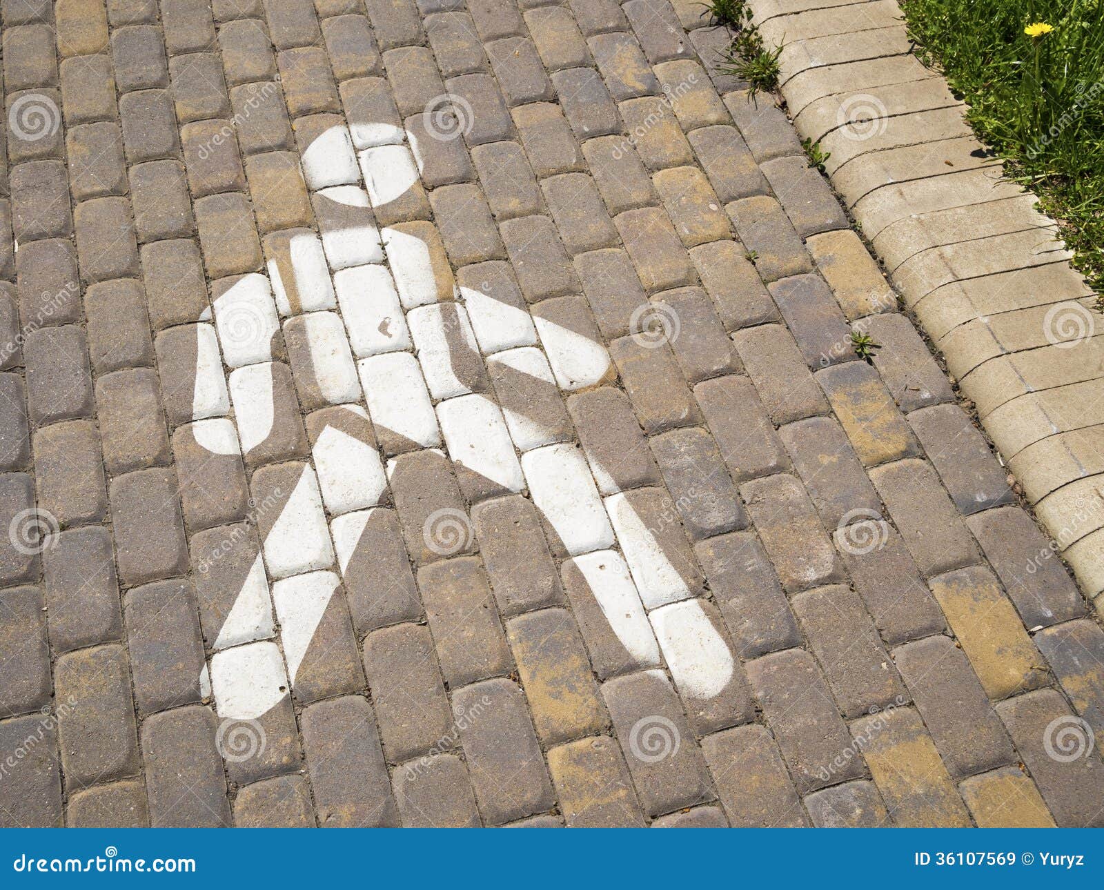 Pedestrian way stock image. Image of brick, pavement - 36107569
