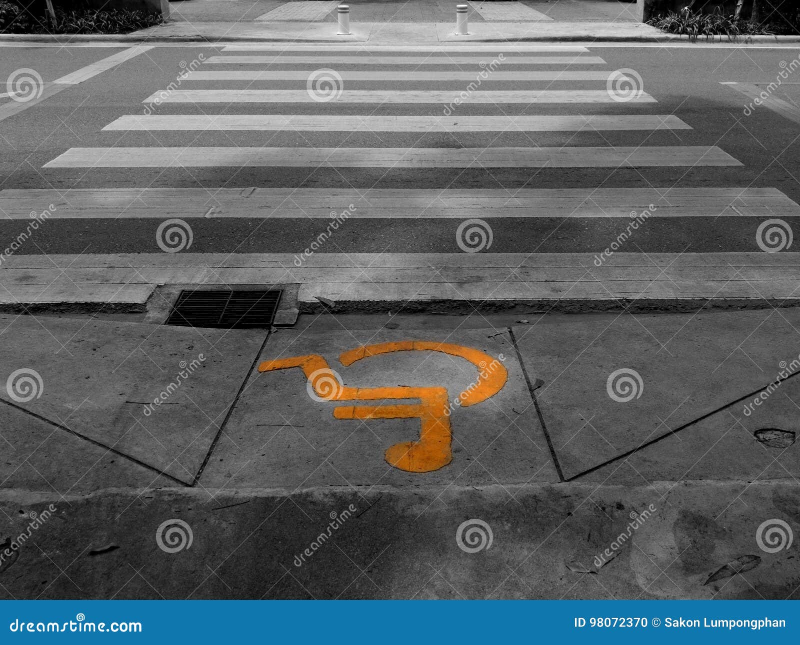 Pedestrian Zebra Crosswalk with Asphalt Road Stock Photo - Image of ...
