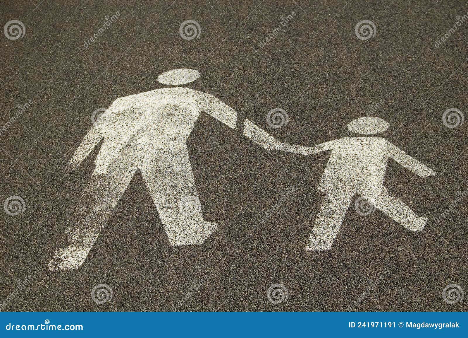 Pedestrians Path Sign on the Sidewalk. Stock Image - Image of grey ...