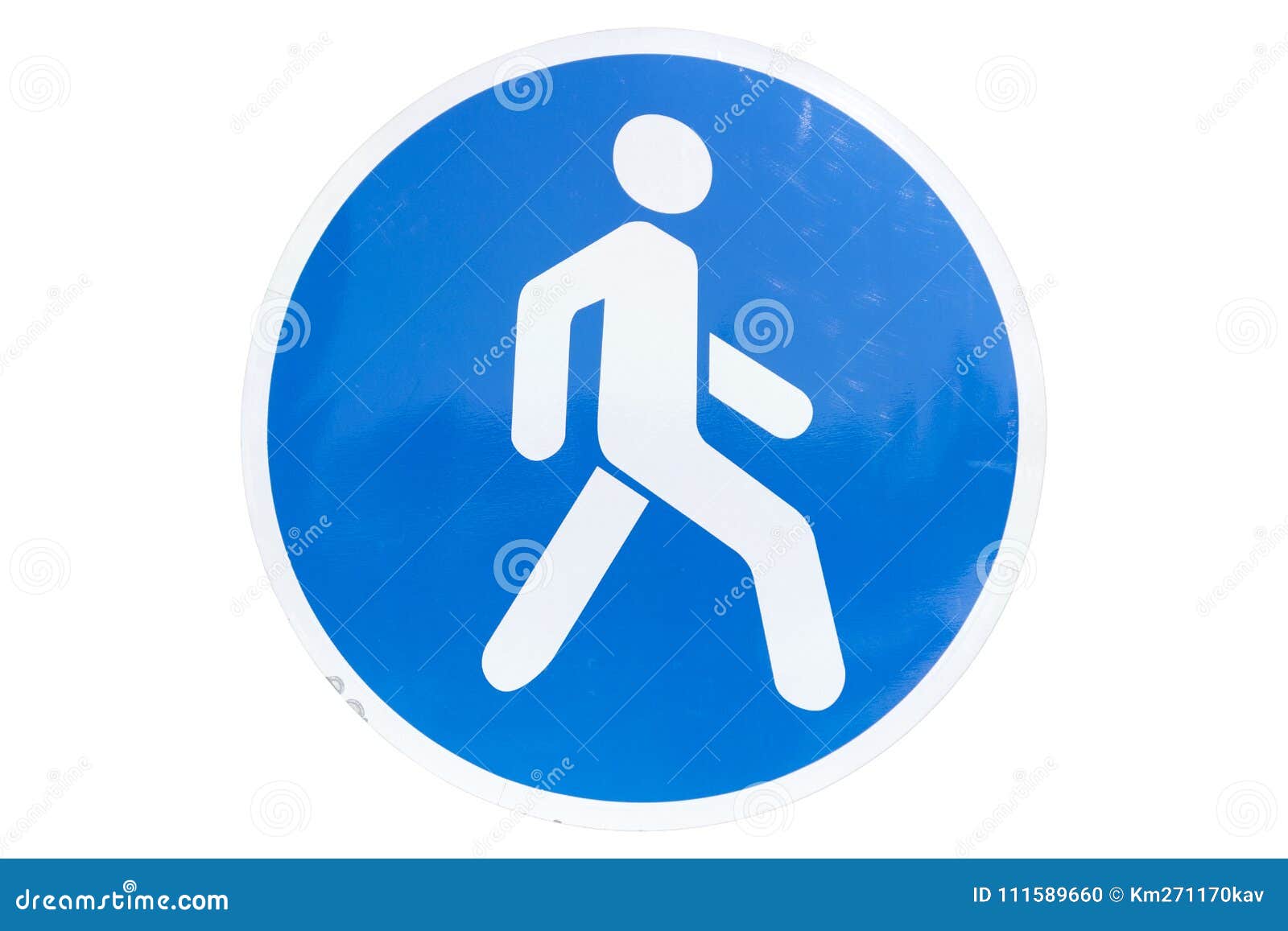 `Pedestrians only` Road Sign Isolated on White Stock Photo - Image of ...