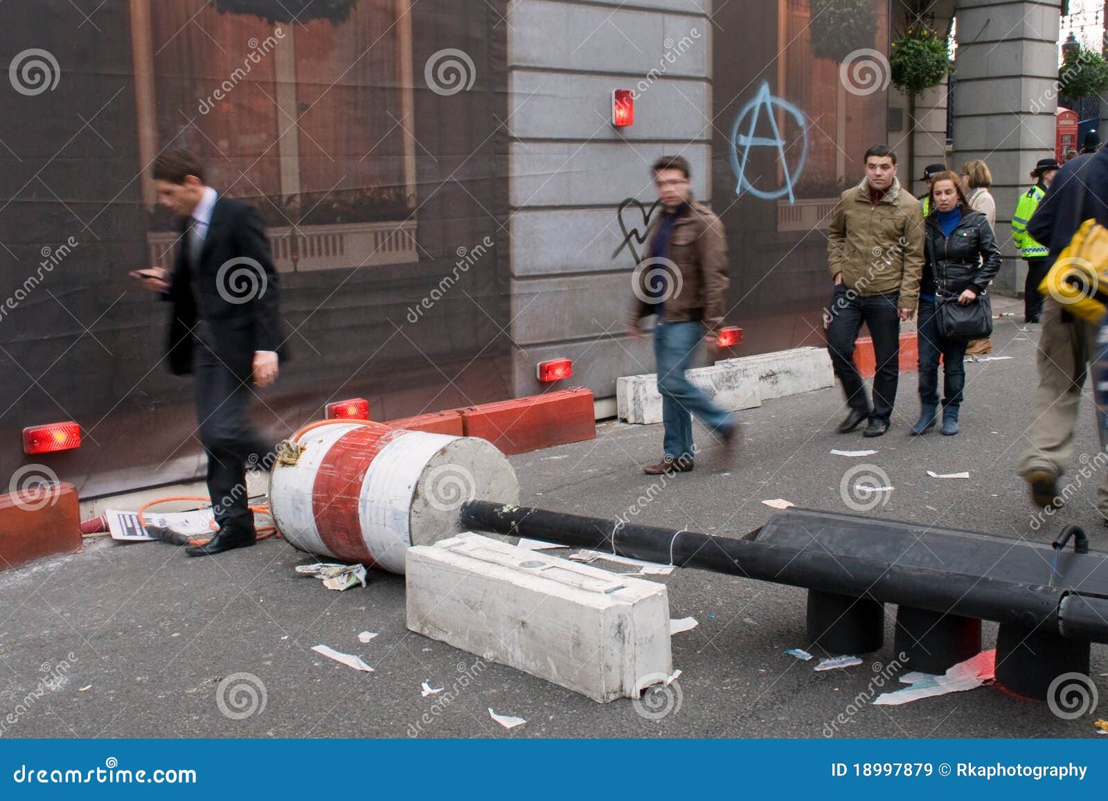 Pedestrians Walking Past Riot Damage Outside Ritz Editorial Stock Image ...