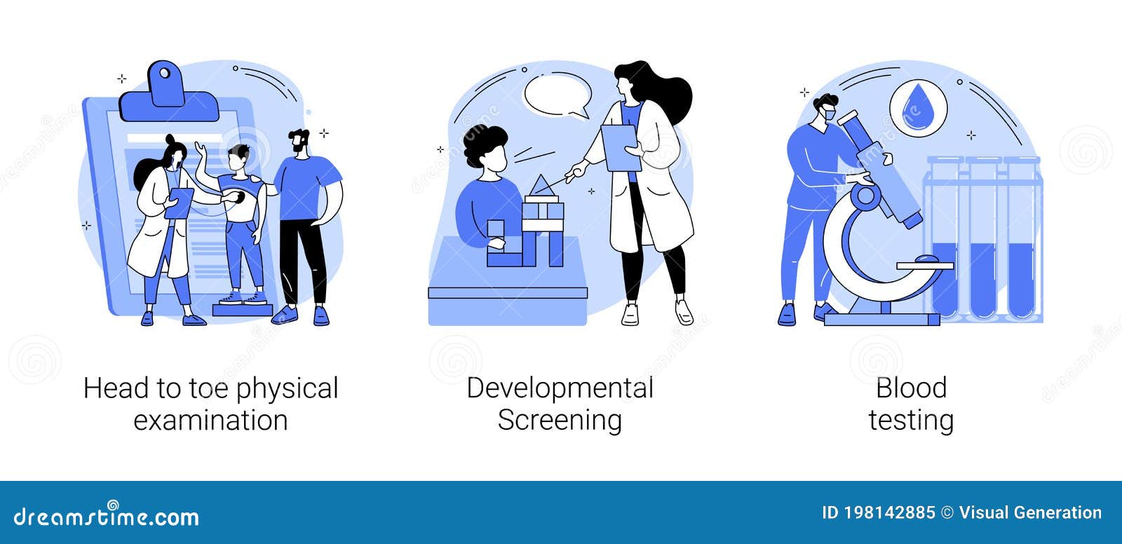 Pediatric Check Up Abstract Concept Vector Illustrations. Stock Vector ...