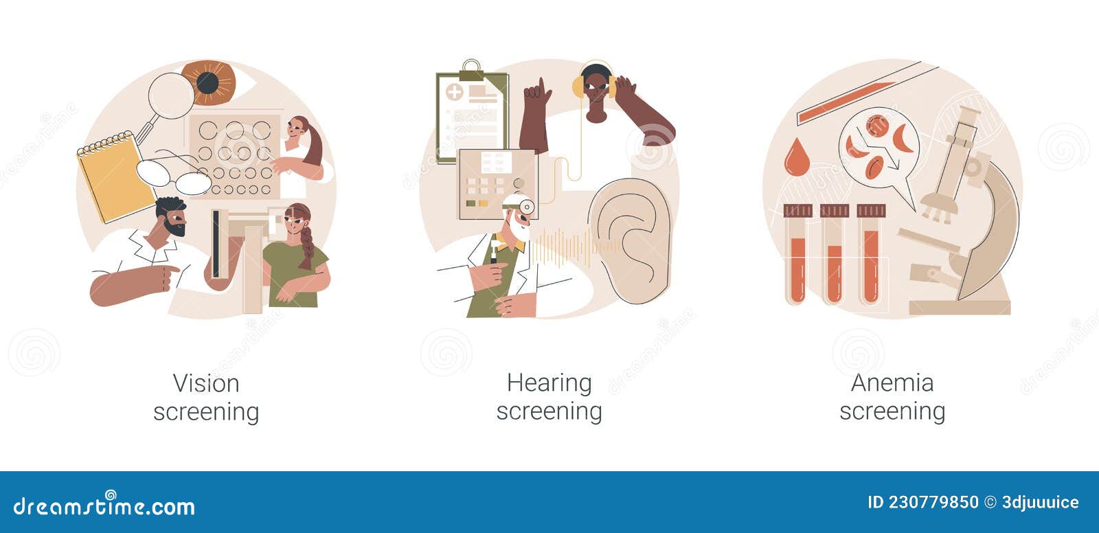 Pediatric Checkup Abstract Concept Vector Illustrations. Stock Vector ...