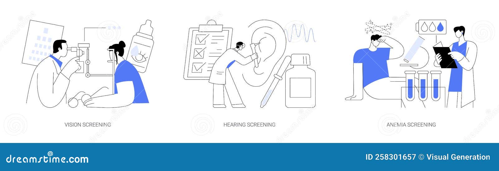 Pediatric Checkup Abstract Concept Vector Illustrations. Stock Vector ...