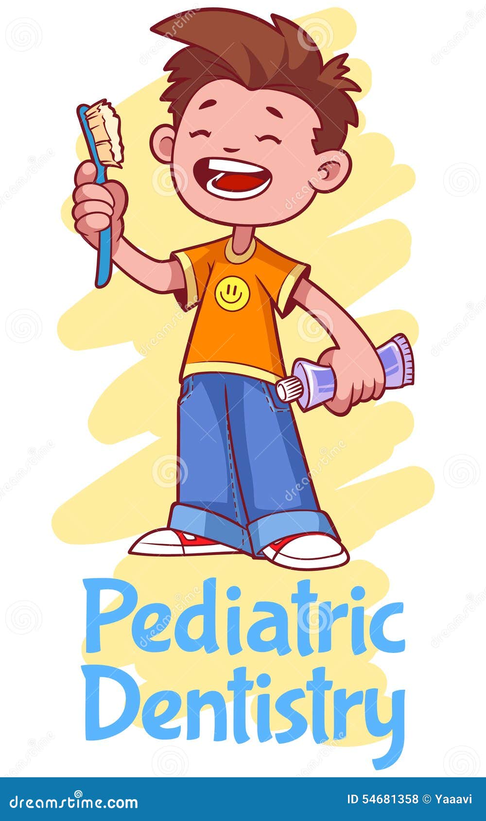 Pediatric Dentistry. Poster with a Boy Stock Vector - Illustration of ...