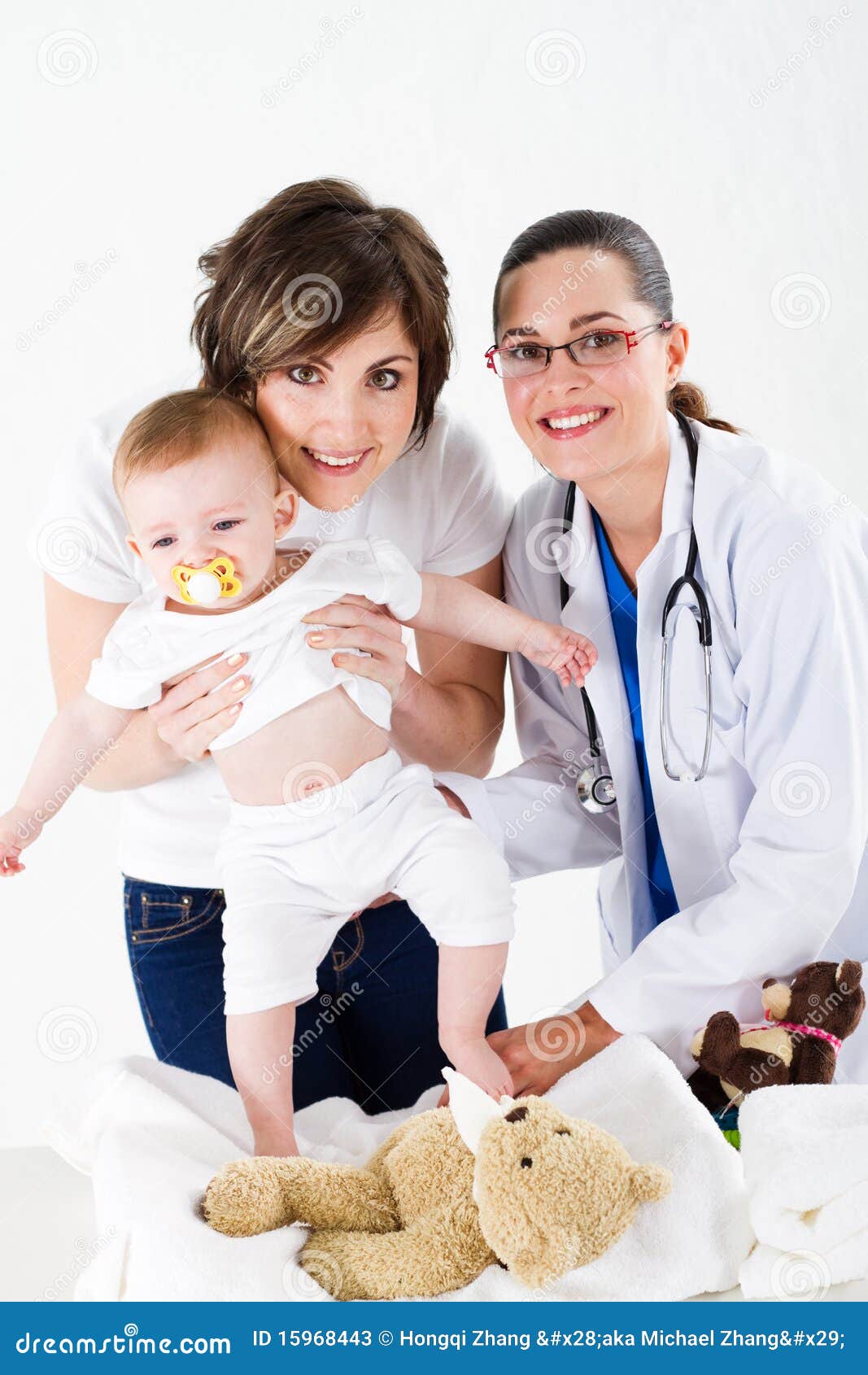 Pediatric visit stock image. Image of female, dummy, examine - 15968443