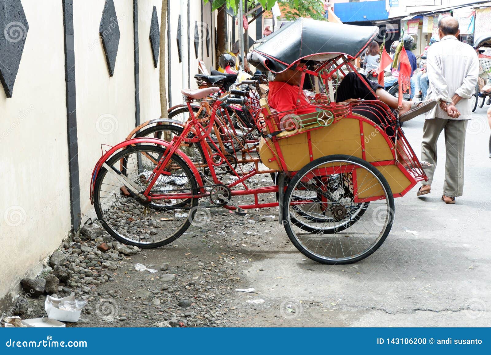 Pedicab on Traditional Markets Editorial Image - Image of passenger ...