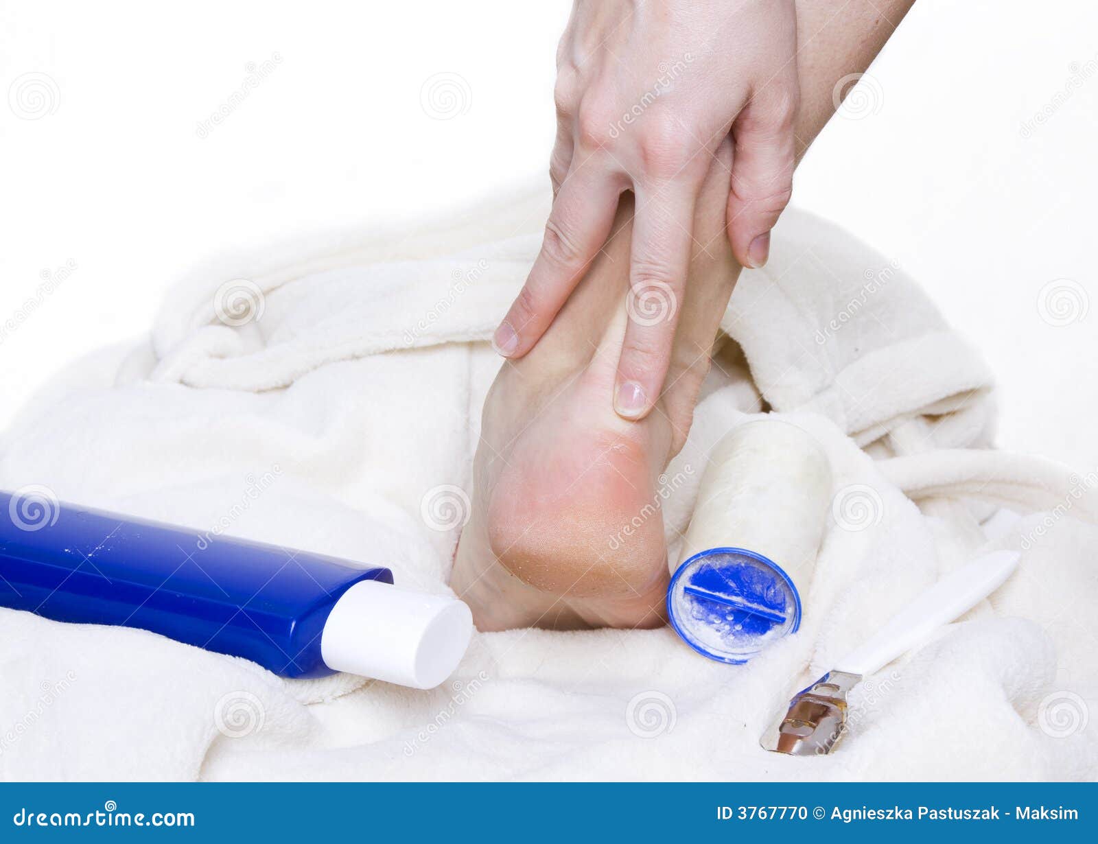 Pedicure stock photo. Image of pedicure, cream, rough - 3767770