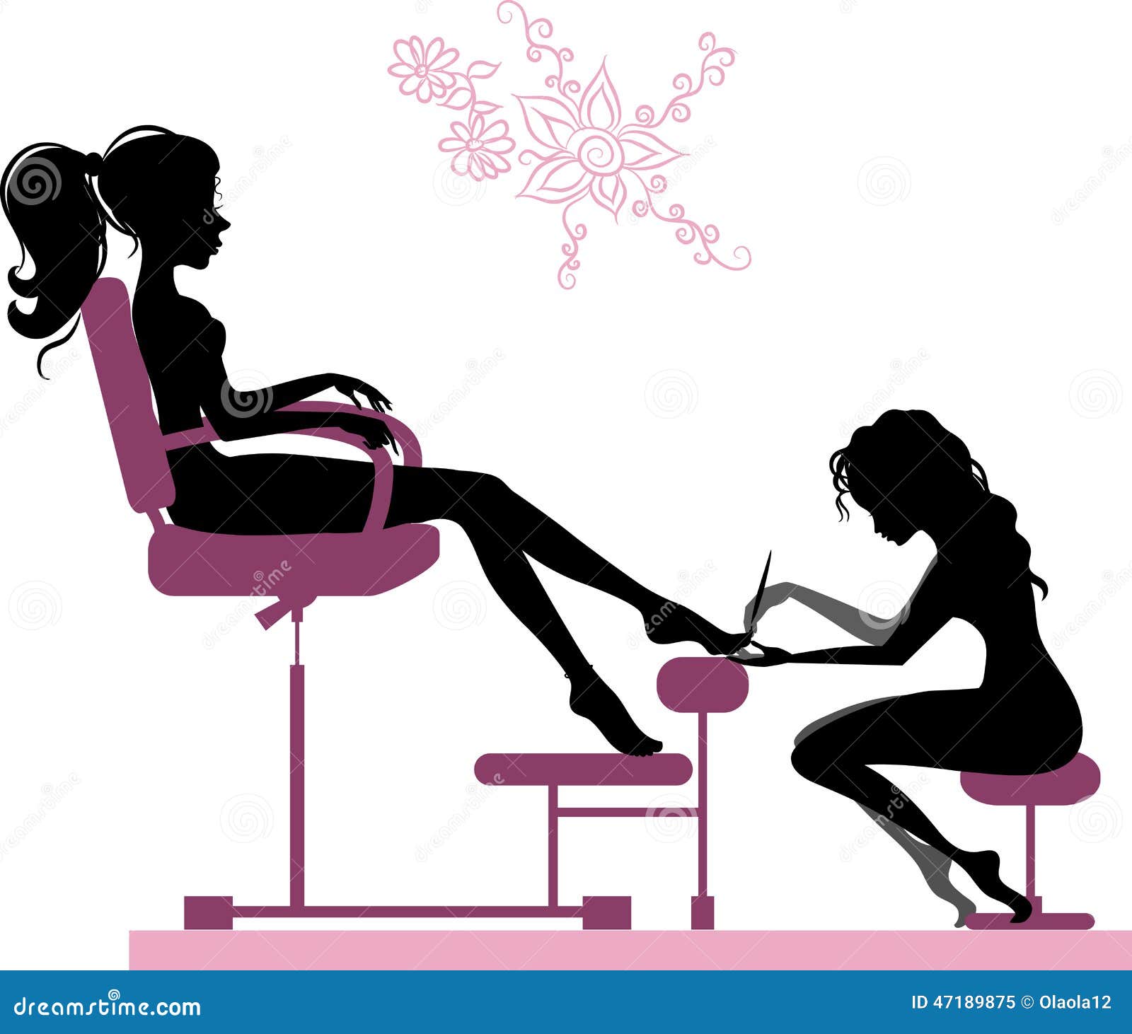 Pedicure vektor illustrationer. Illustration av polermedel - 47189875