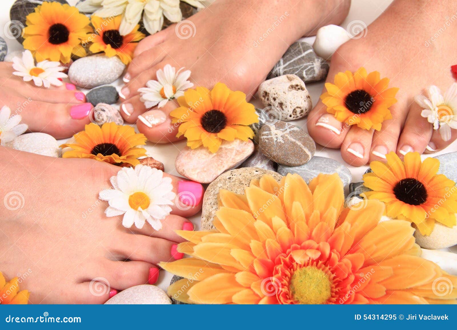 Pedicure Nails, Feet and Flowers Stock Image - Image of women, relaxing ...