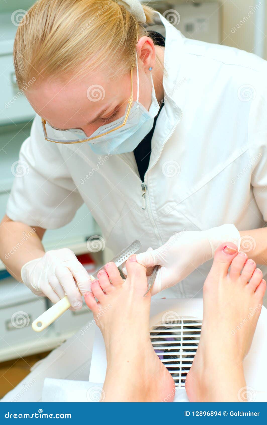 Pedicure in process stock photo. Image of beauty, nail - 12896894