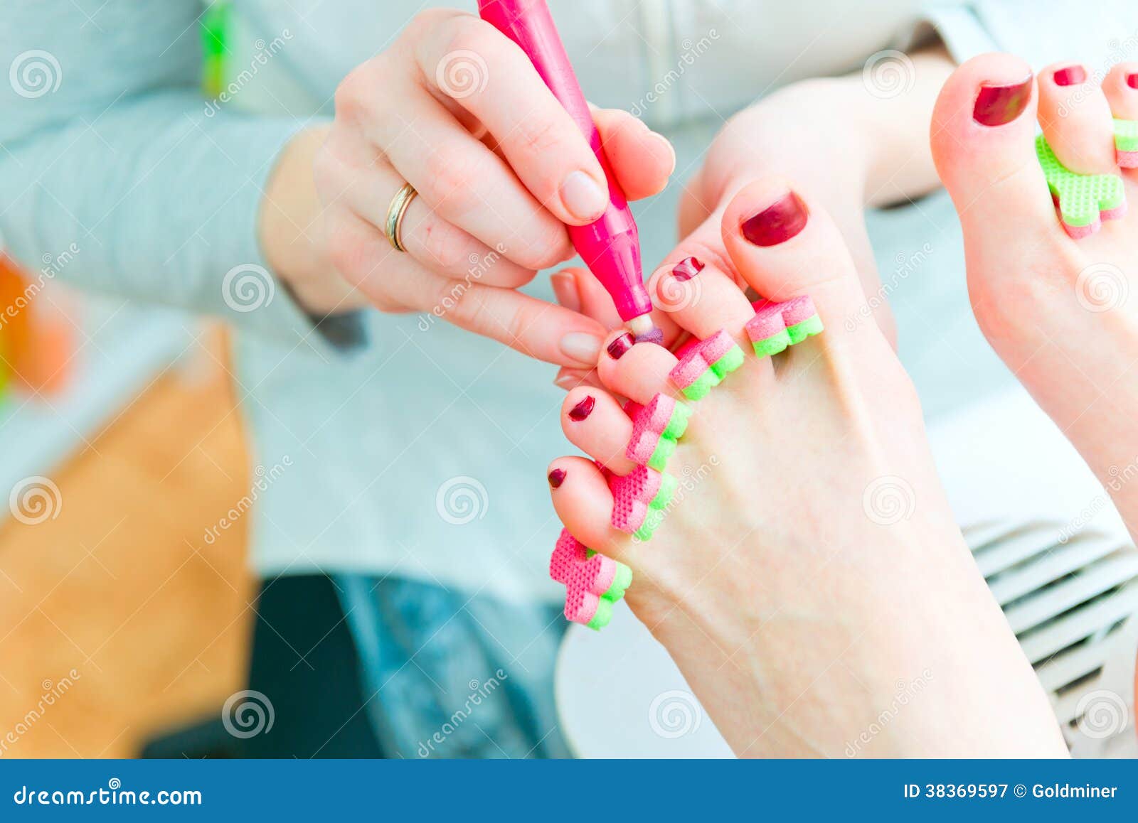 Pedicure in process stock image. Image of foot, beautician - 38369597