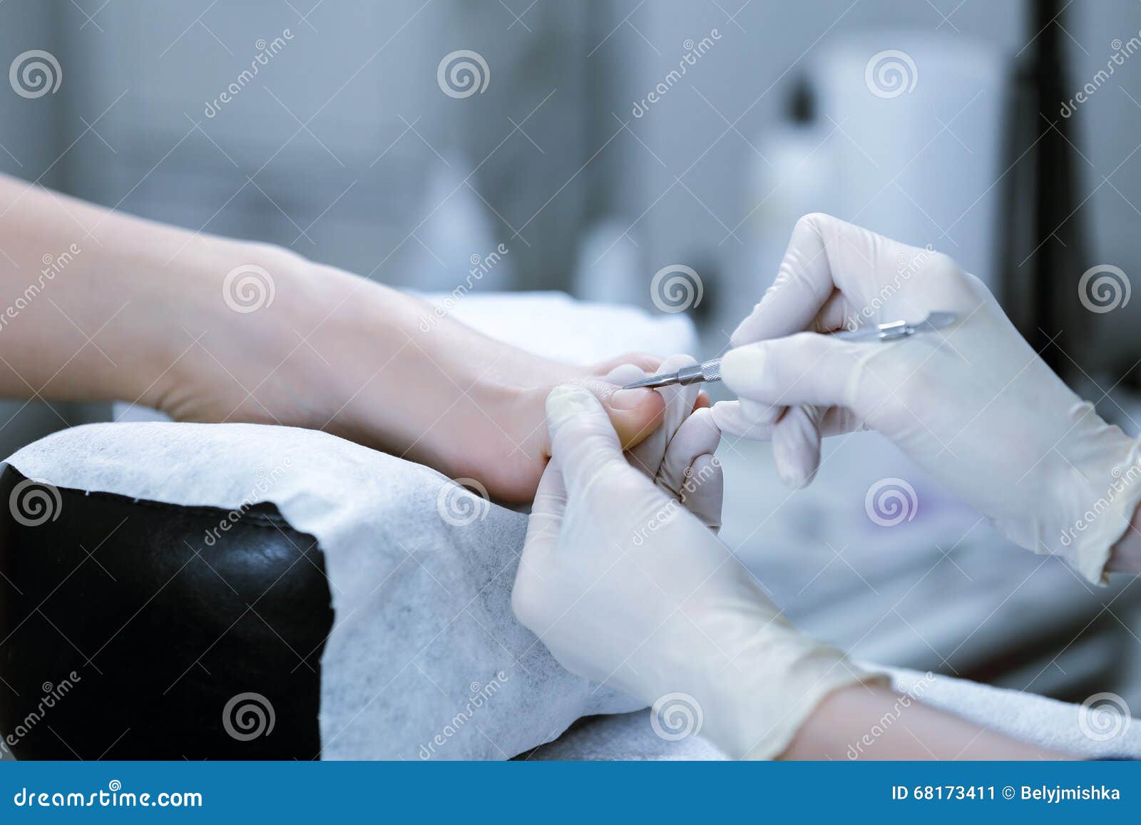 Pedicure Process in the Bright Salon Stock Image - Image of feminine ...