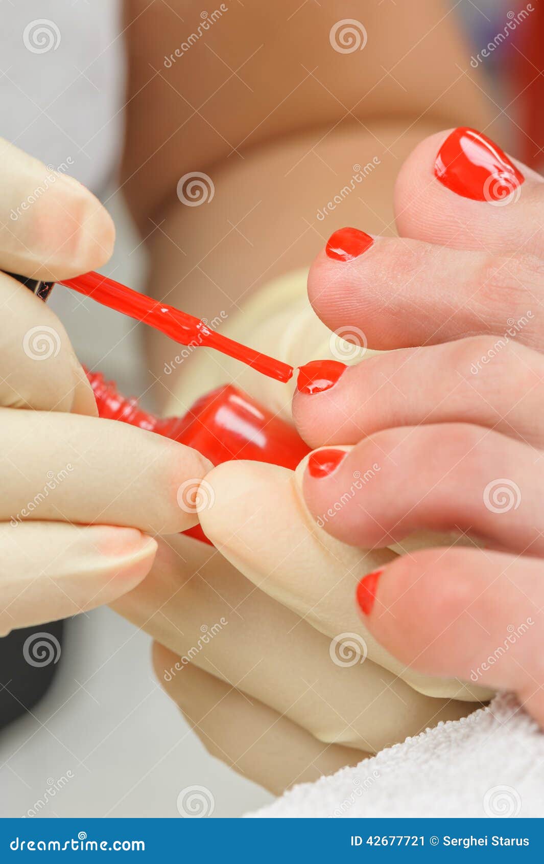 Pedicure Process Macro Closeup Stock Image - Image of chiropodist ...
