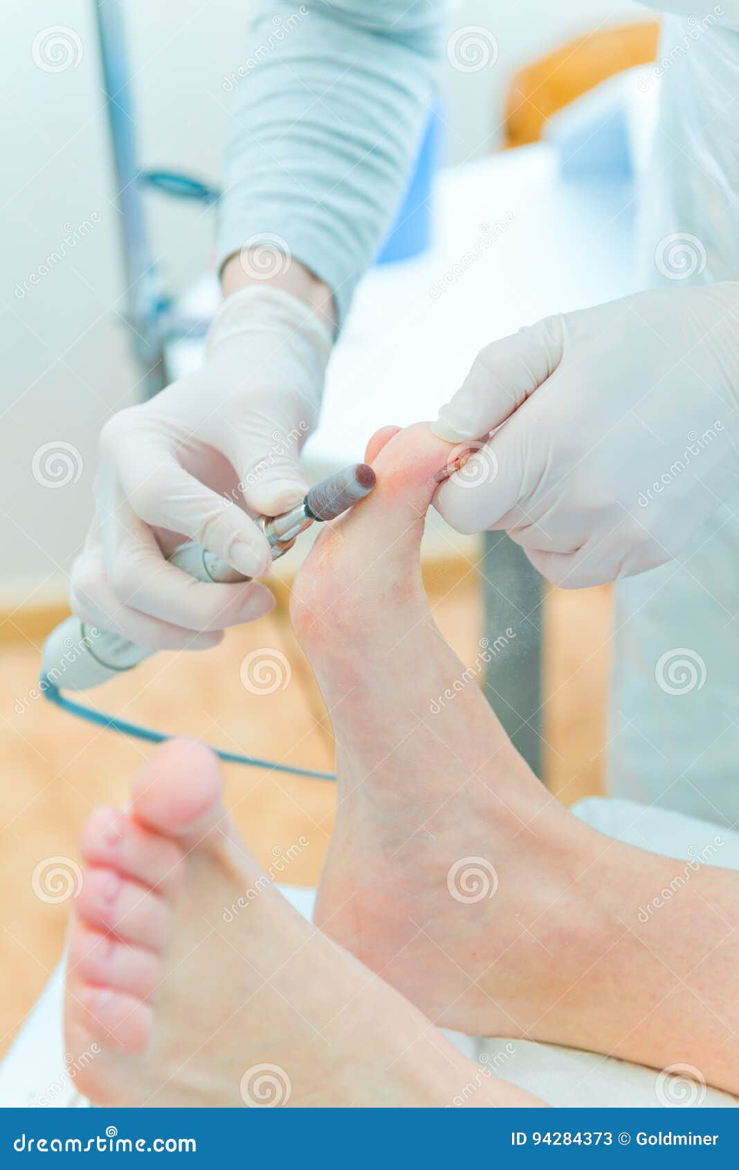 Pedicure in process stock image. Image of beautician - 94284373