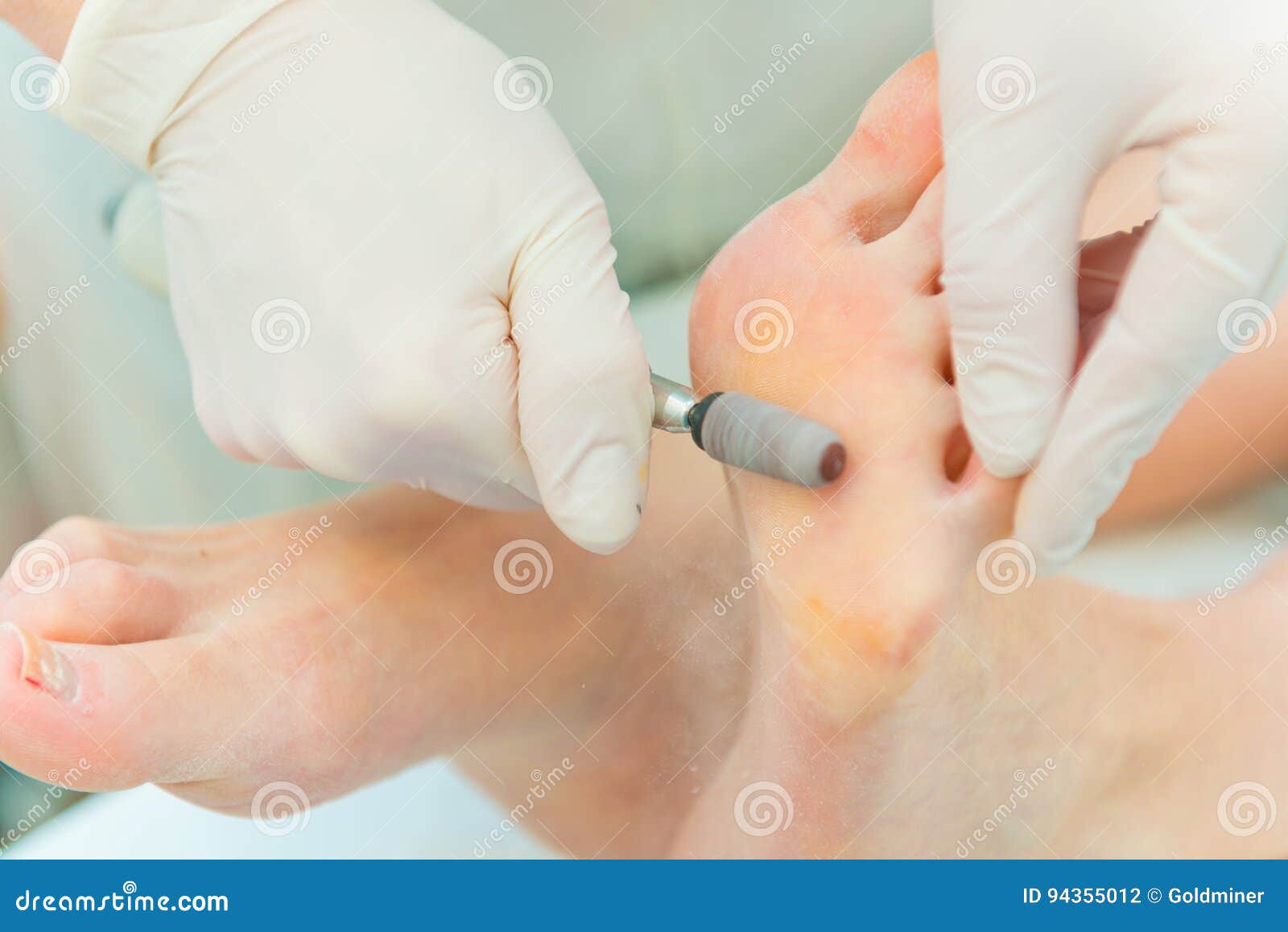 Pedicure in process stock photo. Image of beautician - 94355012
