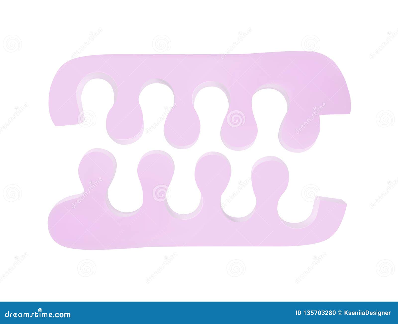 Pedicure Separators. Realistic 3d Image Vector Illustration ...