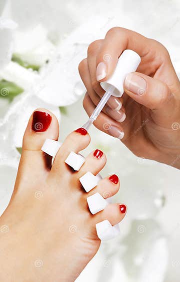 Pedicure in the spa salon stock photo. Image of therapist - 24491548