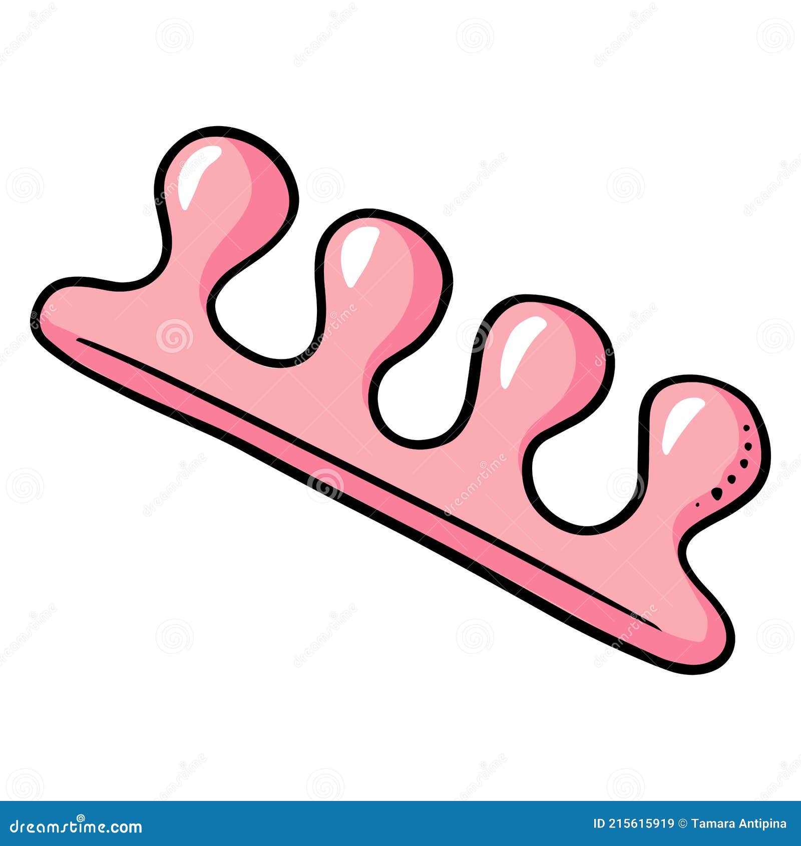 Pedicure Toe Separator. Tool for Manicure and Pedicure Stock Vector ...