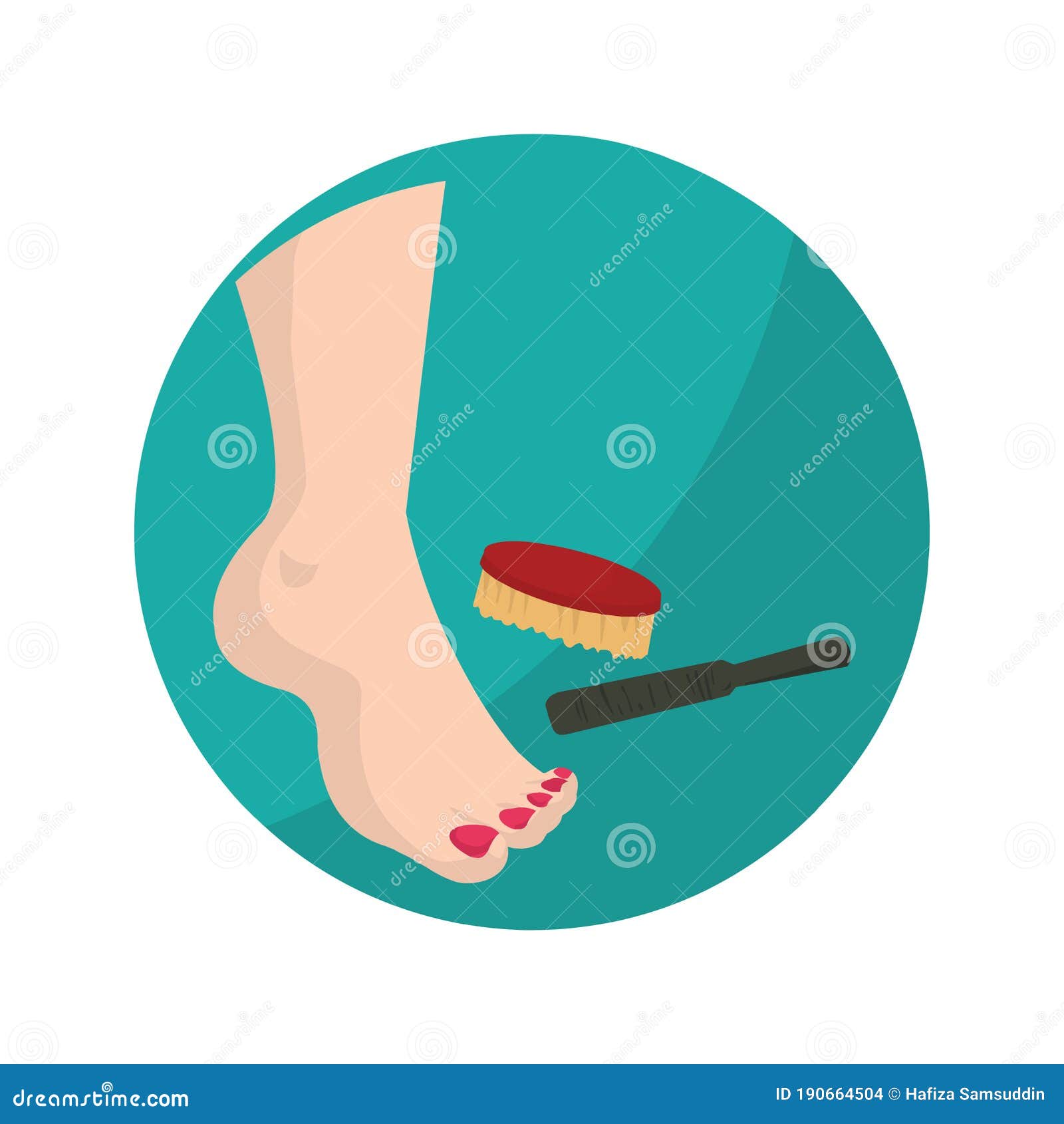 Pedicure. Vector Illustration Decorative Design Stock Vector ...