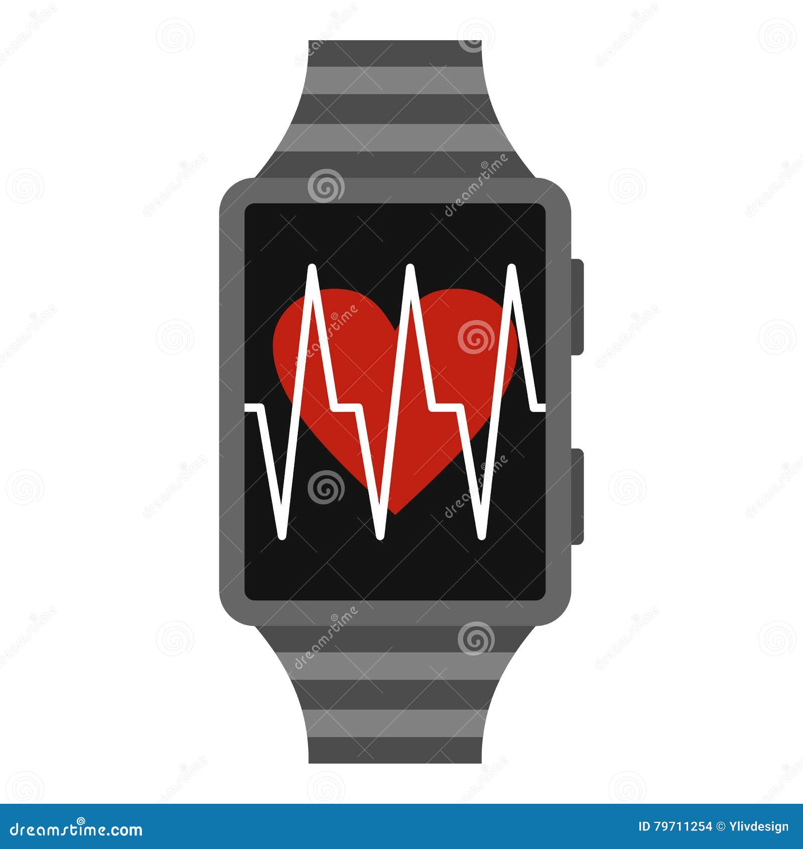 Pedometer icon, flat style stock vector. Illustration of sport - 79711254