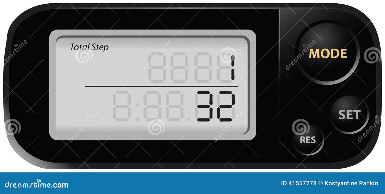 Pedometer for Walking stock vector. Illustration of cartoon - 41557778